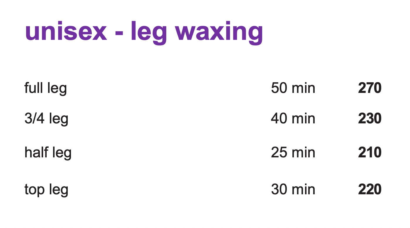Treatment Prices – Essential Beauty